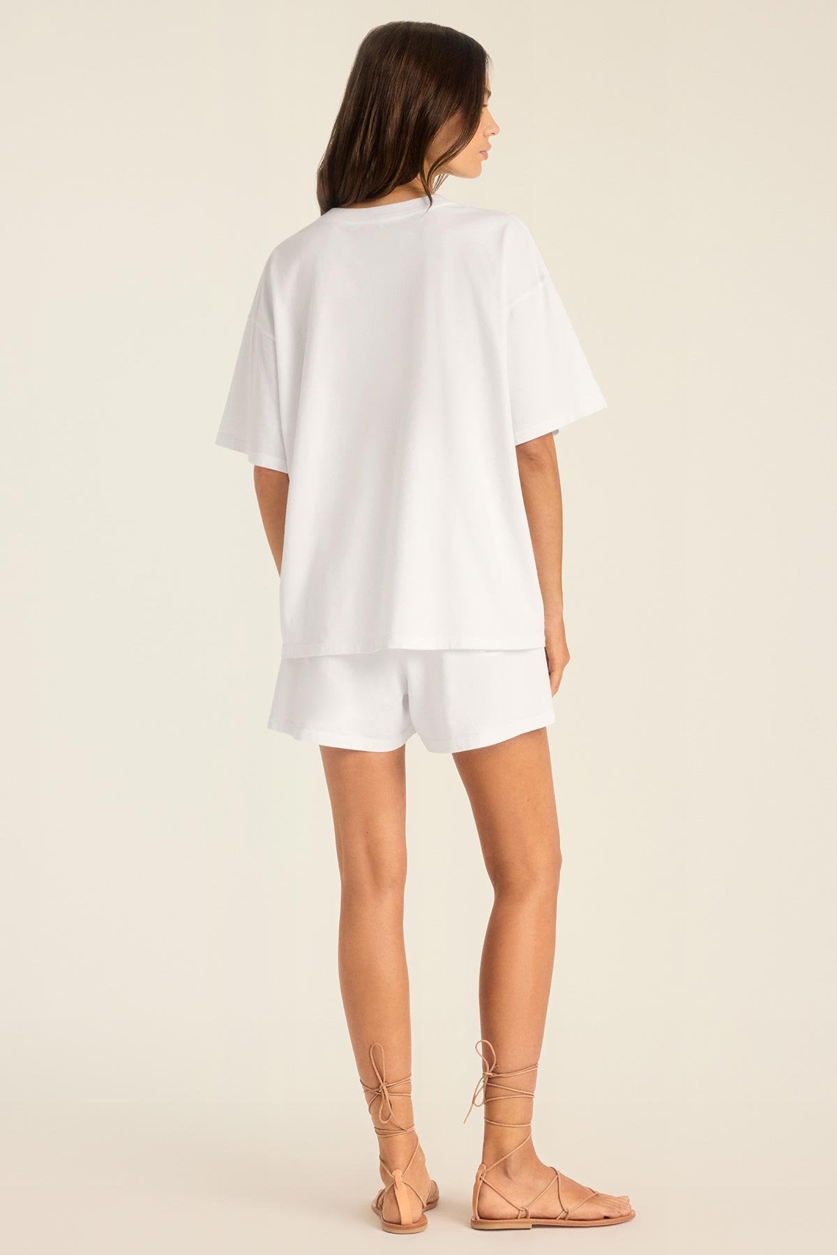 Coast Oversized Boyfriend Tee - White Cotton Jersey – Vitamin A